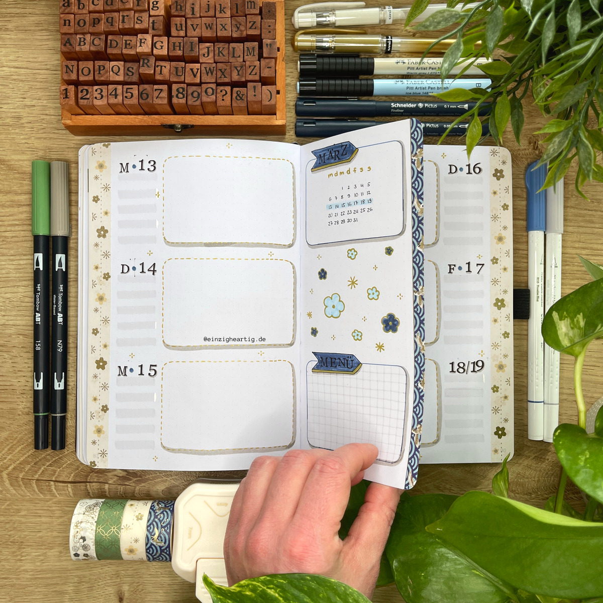 Bullet Journal März 2023 - Easy Anfänger BuJo - einzigheartig.de
